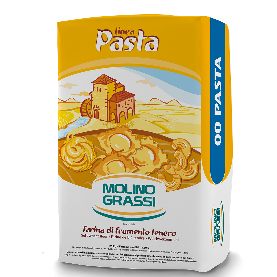 Molino Grassi Soft Wheat Flour For Fresh Pasta Grano Tenero, 00 Flour,