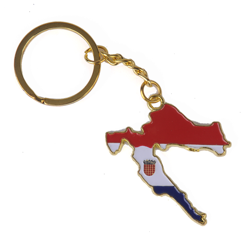 Croatia Country Shape Keychain