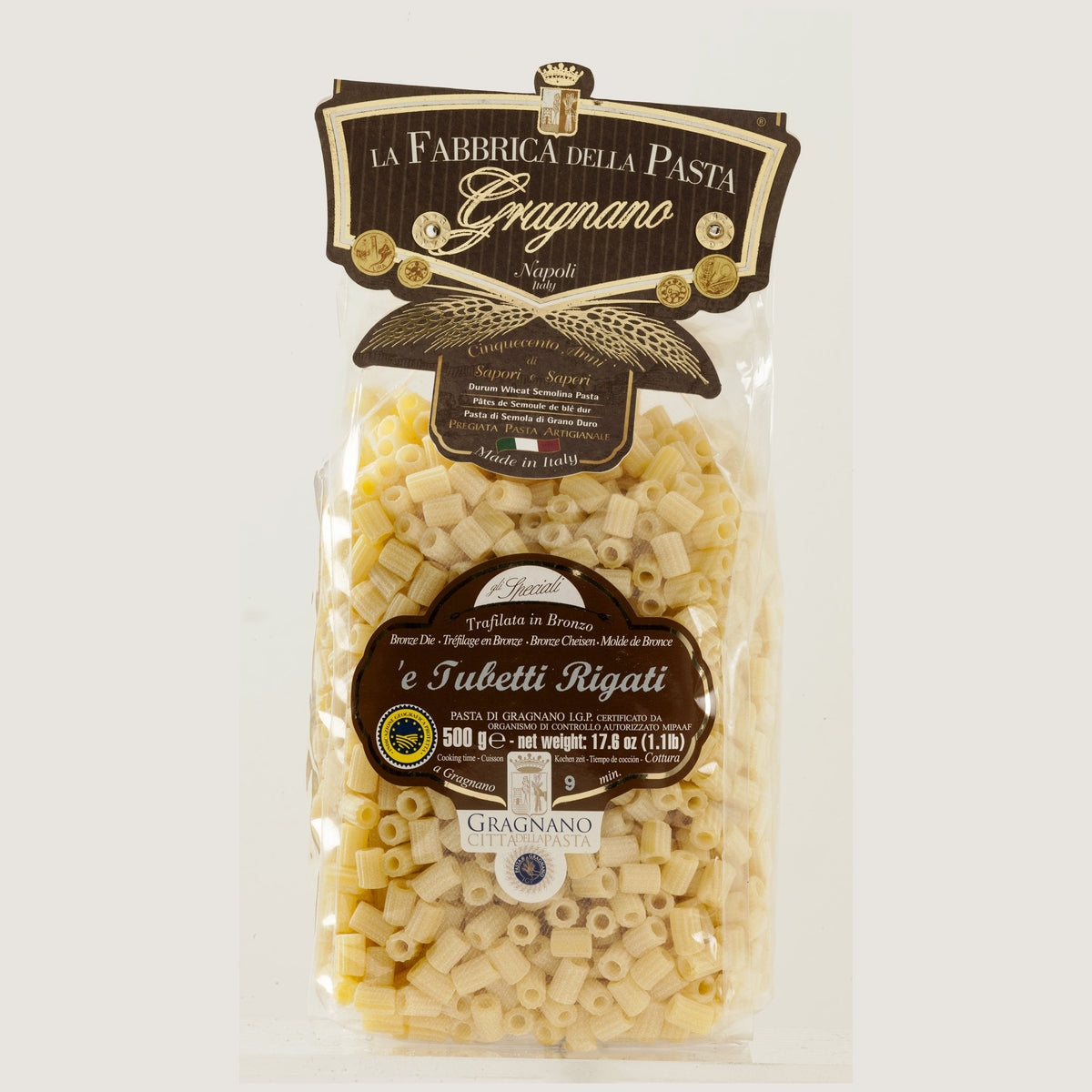 La Fabbrica Della Pasta 'e Tubetti Rigati, #531, 17.6 oz | 500gr